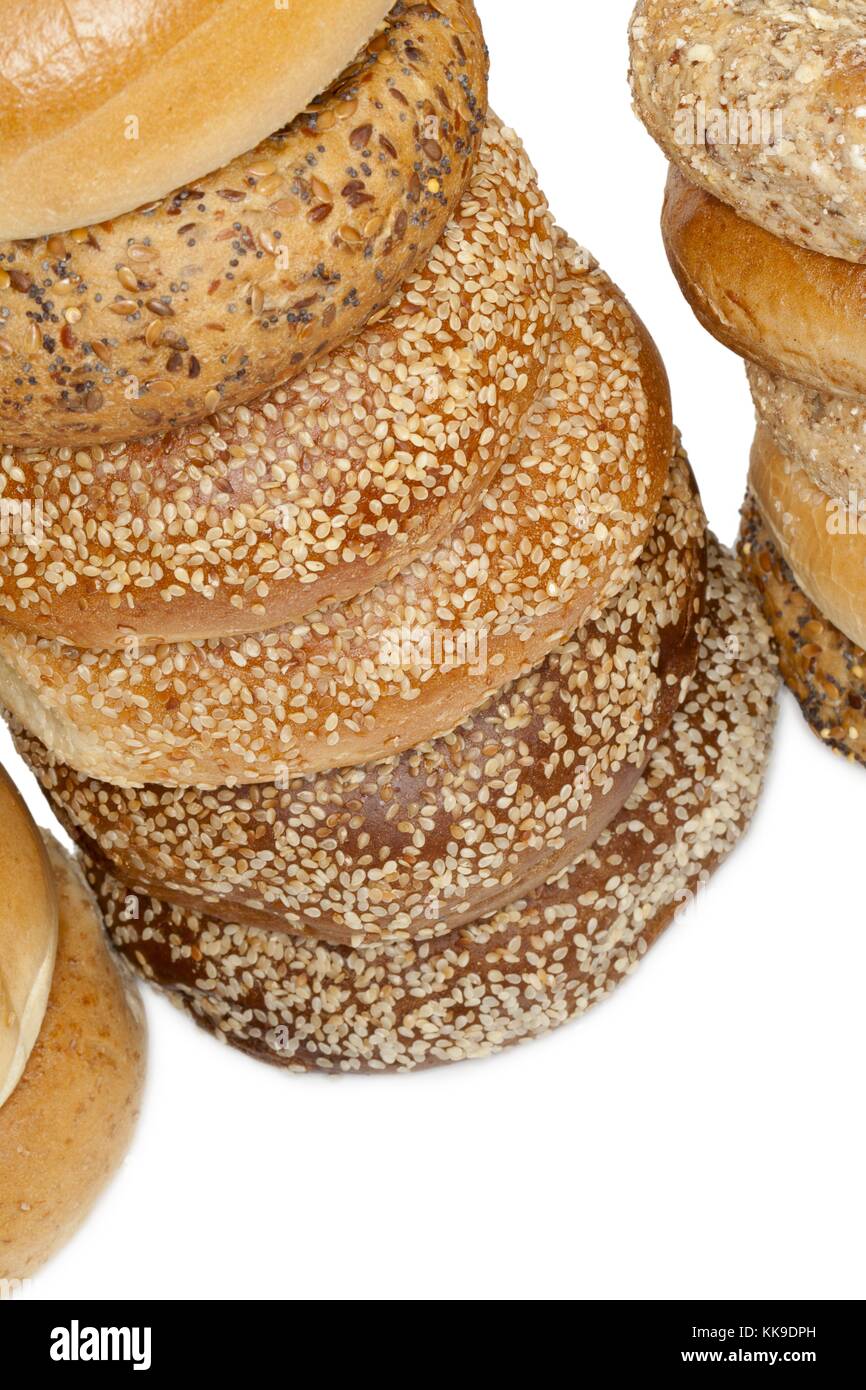a pile of bagel breads Stock Photo - Alamy