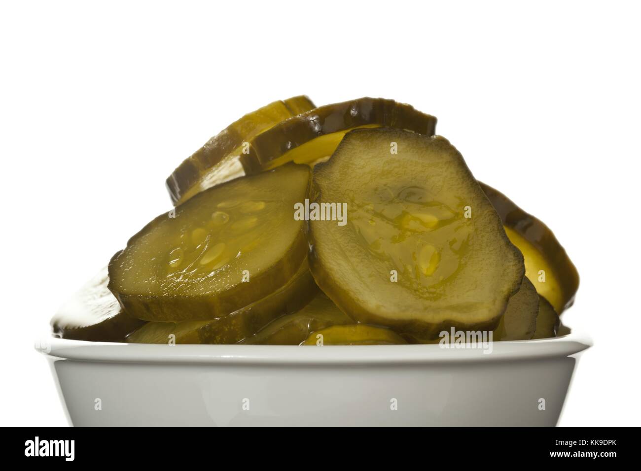 a plate with slice pickles Stock Photo - Alamy