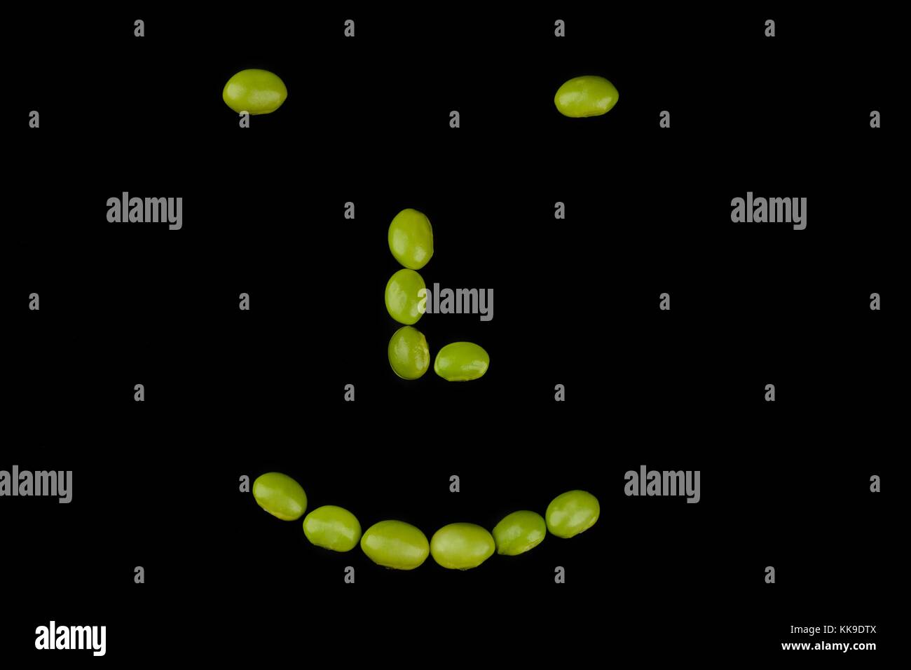 beans forming human face Stock Photo - Alamy
