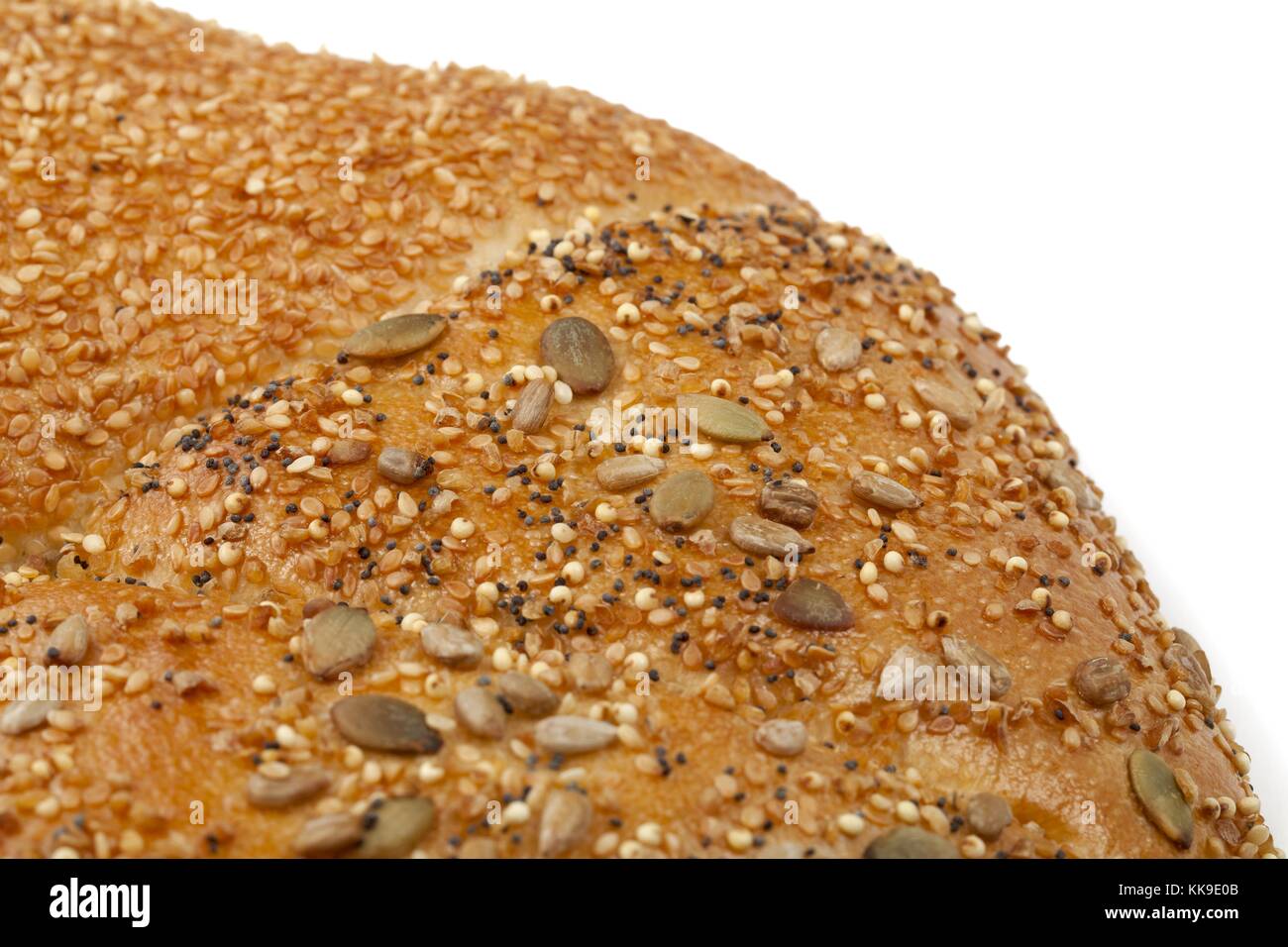 bread with seeds macro Stock Photo - Alamy