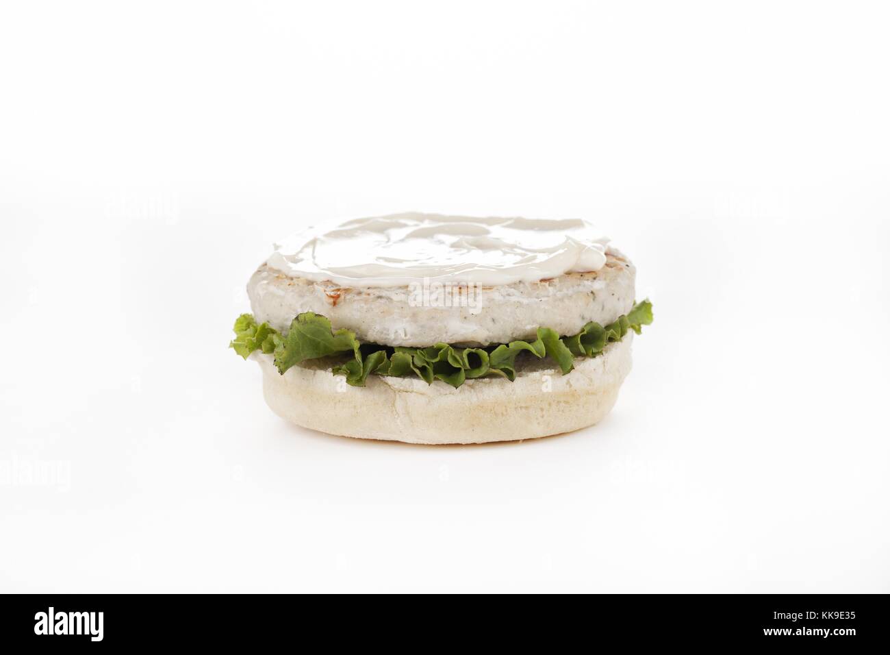 Chicken burger shot in studio Stock Photo - Alamy