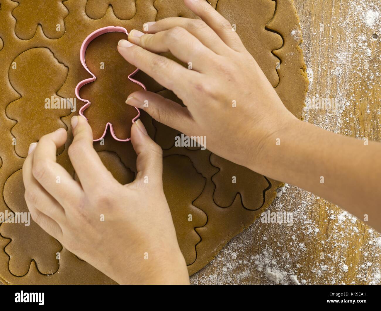 close up shot of human hand cookie cutter Stock Photo - Alamy
