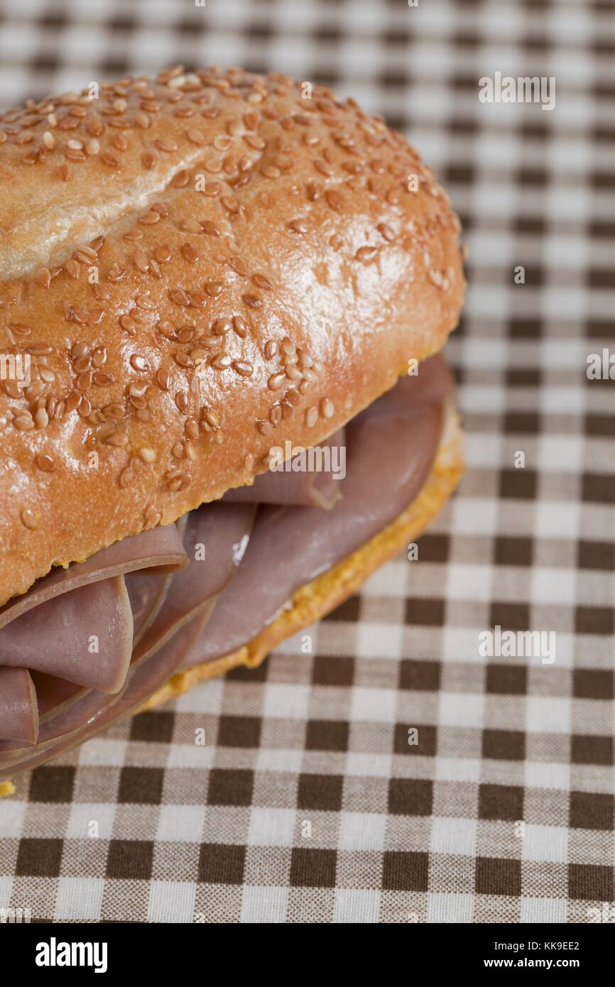 cropped image of a delicious ham sandwich Stock Photo - Alamy