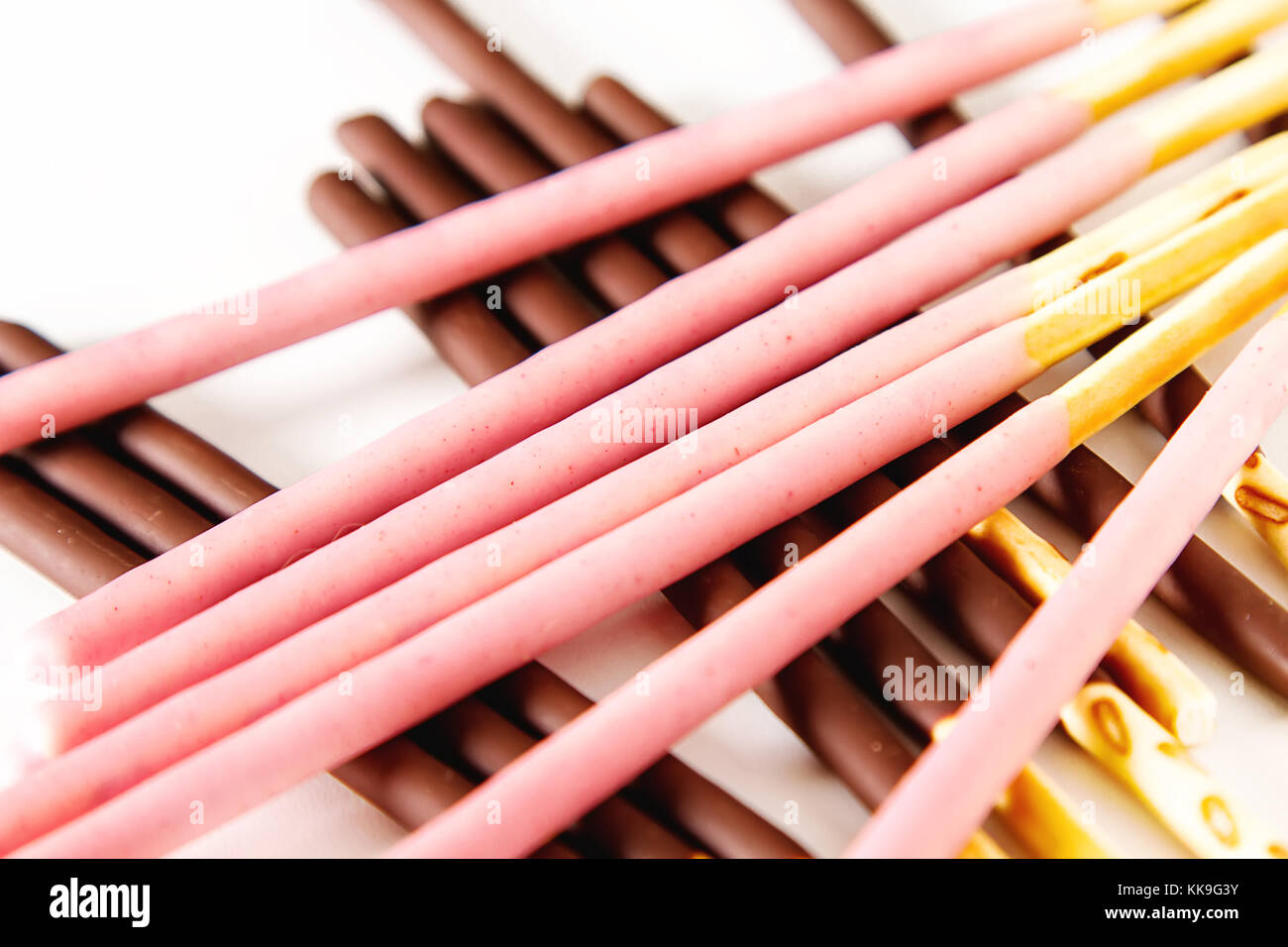 Box for cookies with bright flogging. Japan sweets. Bright white ...
