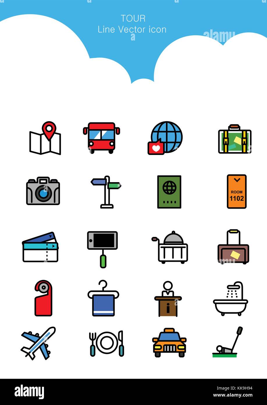 Set of Icon - Symbolizing summer and autumn 003 Stock Vector Image ...