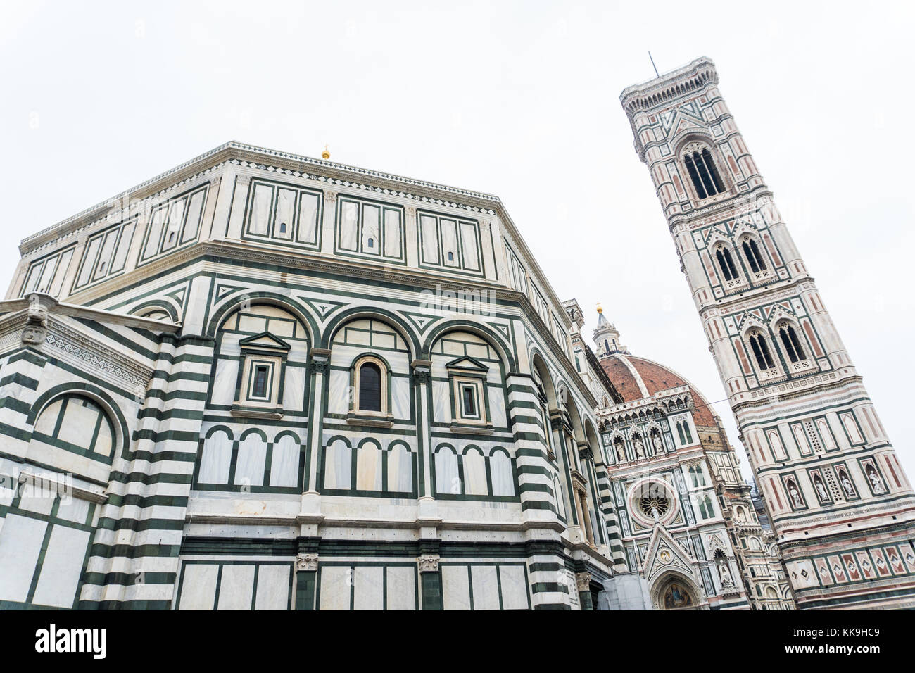 Doumo Cathedral Church Dome and Bell Tower, Florence, Italy Stock Photo ...