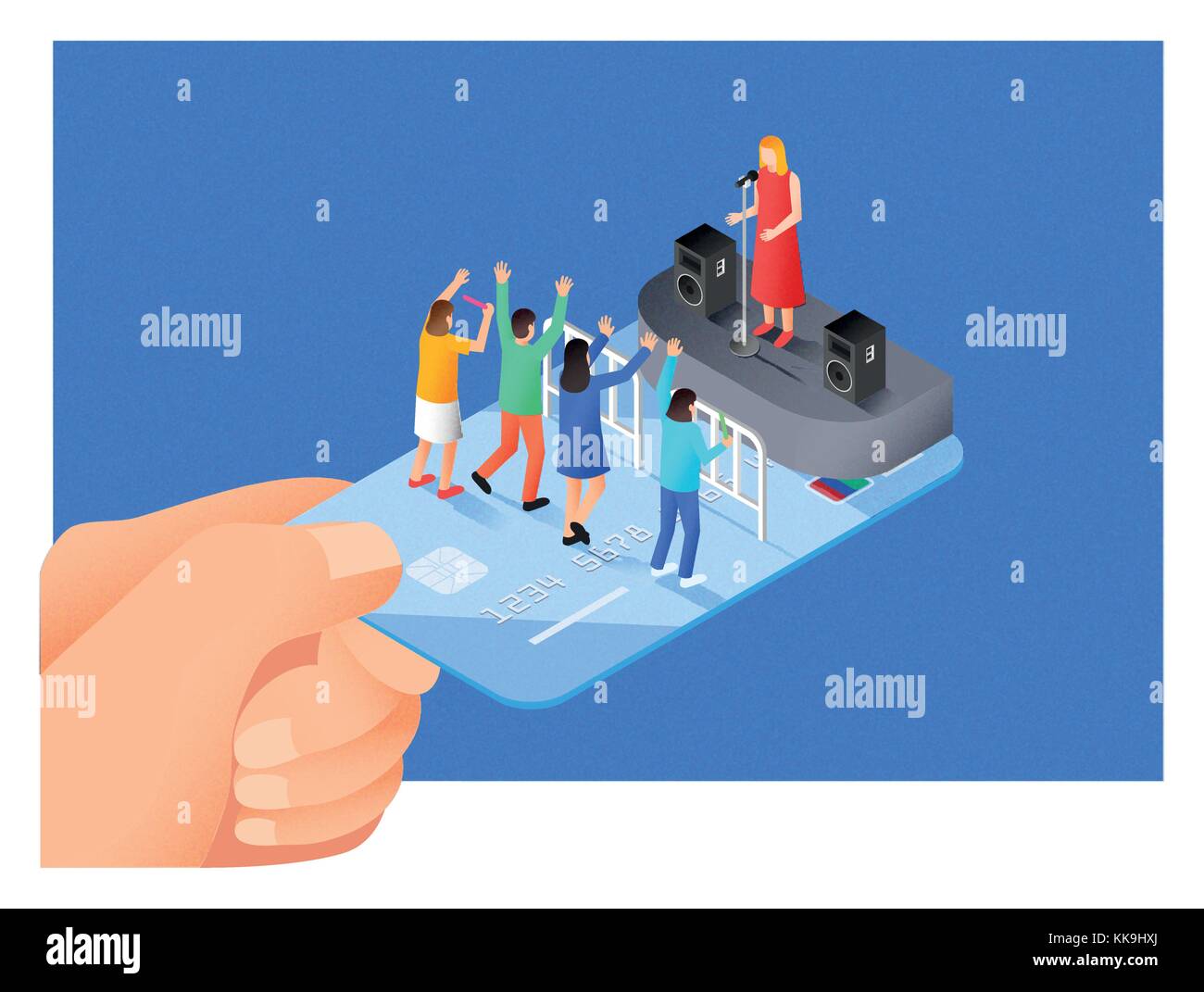 Enjoy mobile card benefits in your life 012 Stock Vector Image & Art ...