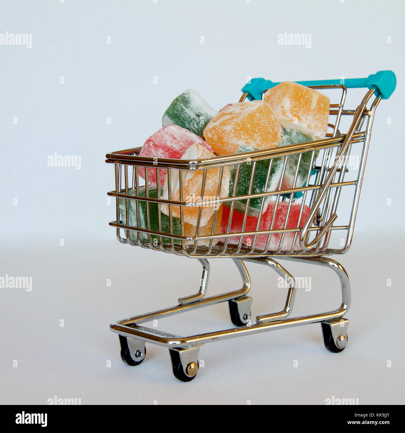 Turkish delight in a shopping trolley Stock Photo - Alamy