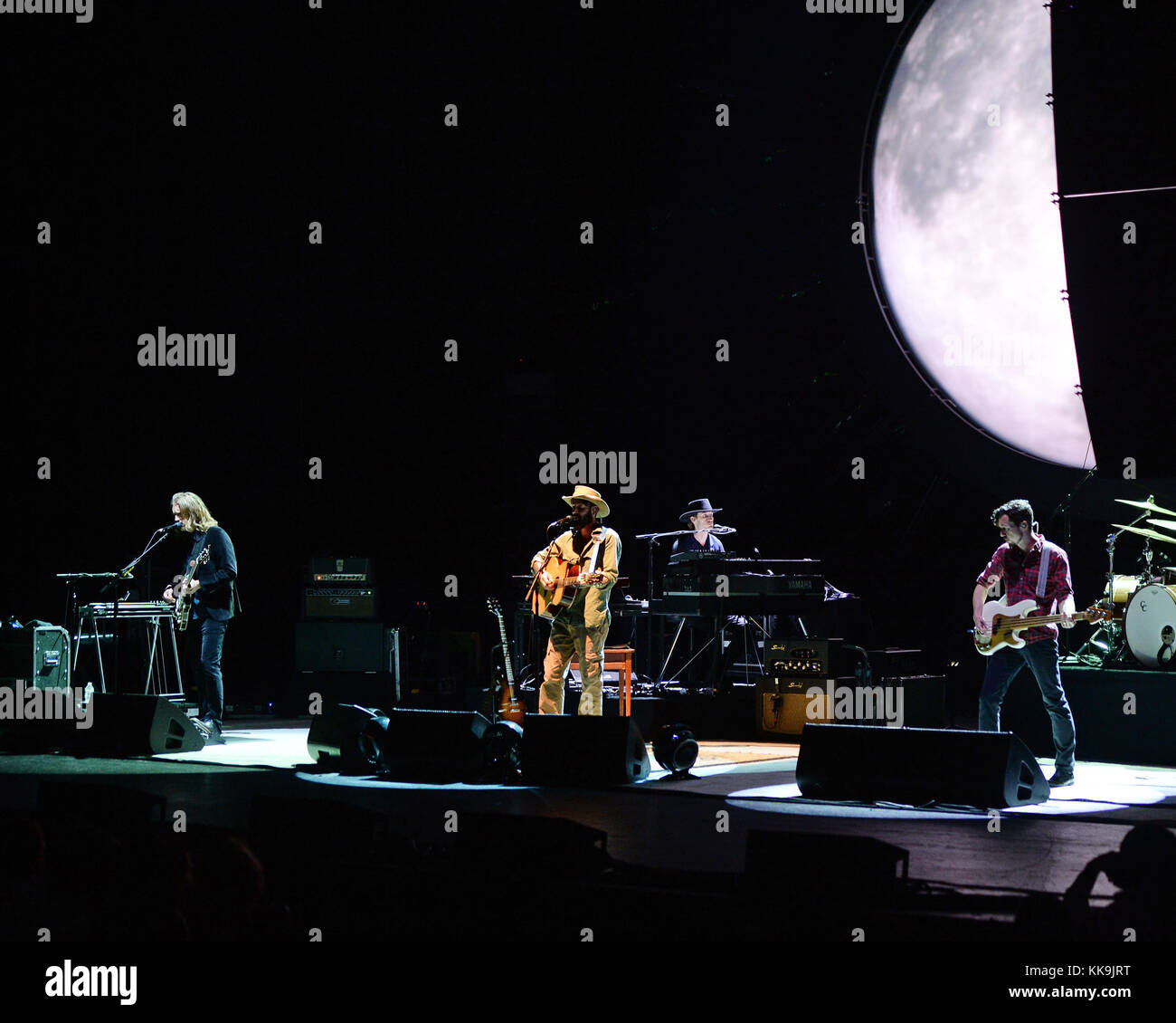 MIAMI BEACH, FL - AUGUST 13: Ray Lamontagne, Jim James, Tom Blankenship ...