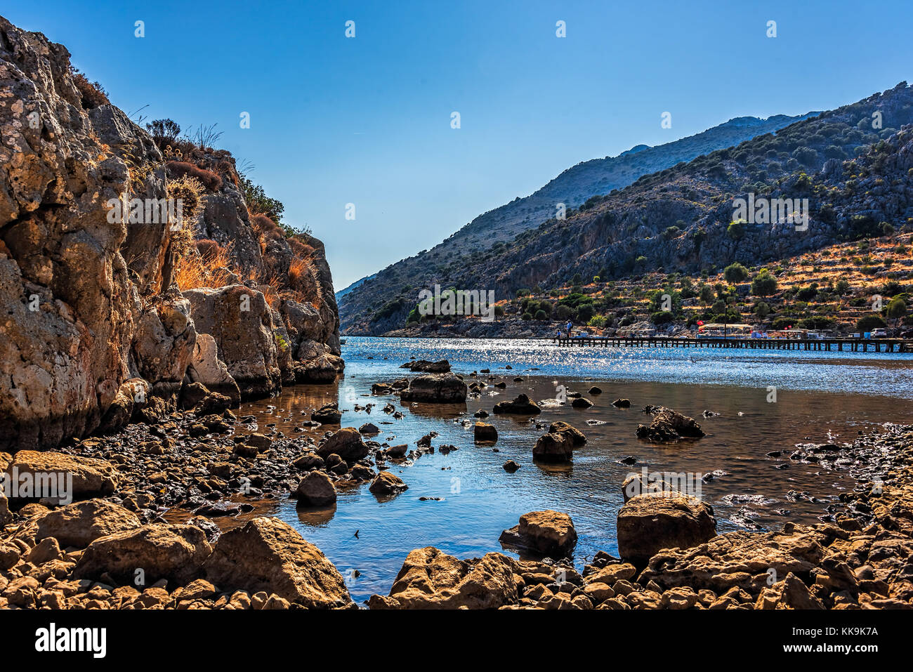 Protected natural harbour of Serce Limani, Bozburun Peninsula, Marmaris ...