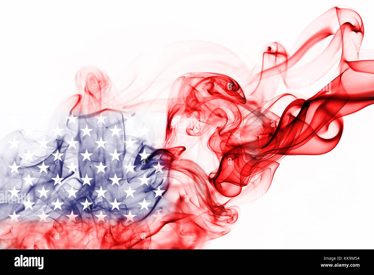 United States of America smoke flag isolated on white background Stock ...