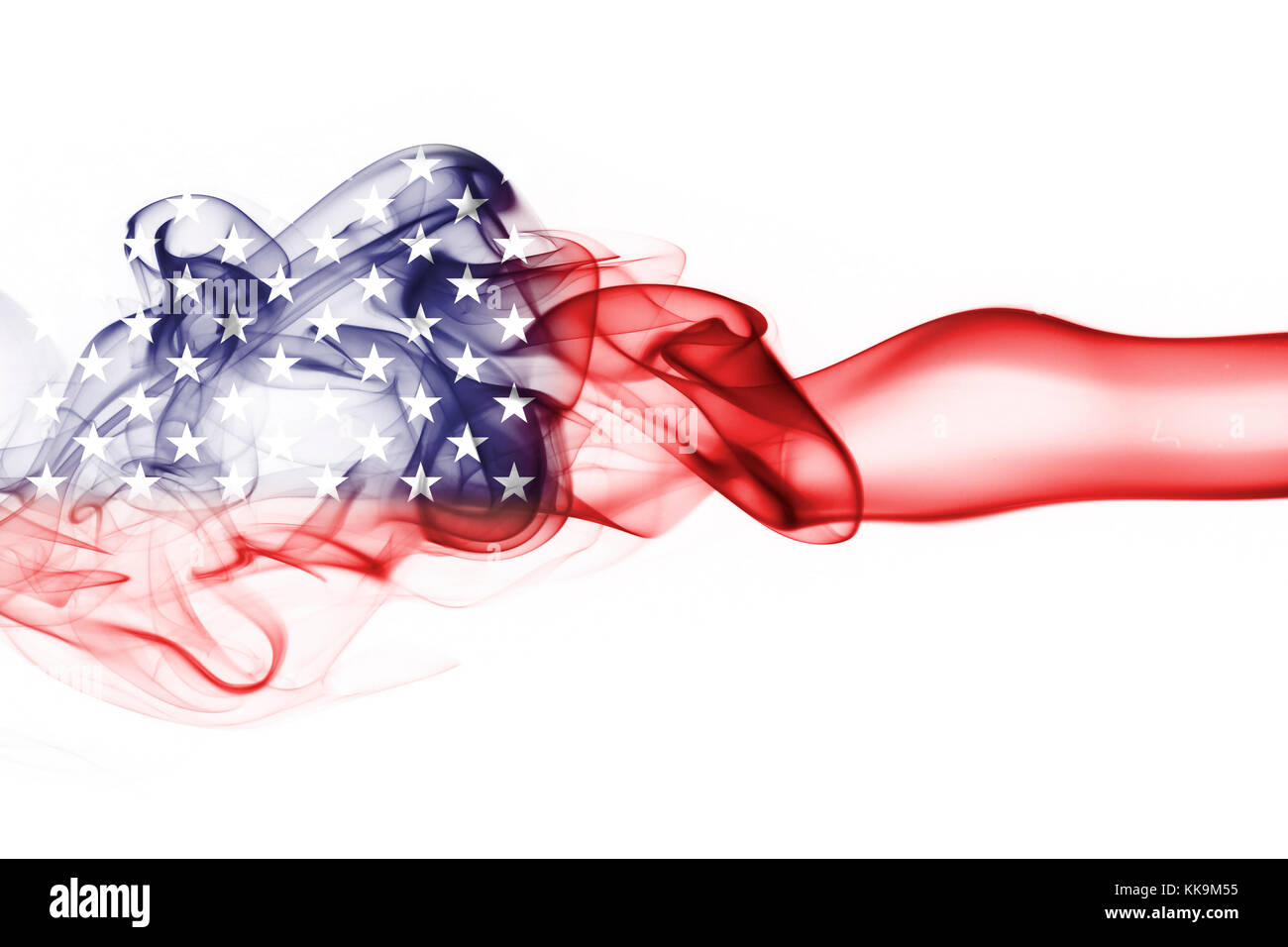 United States of America smoke flag isolated on white background Stock ...