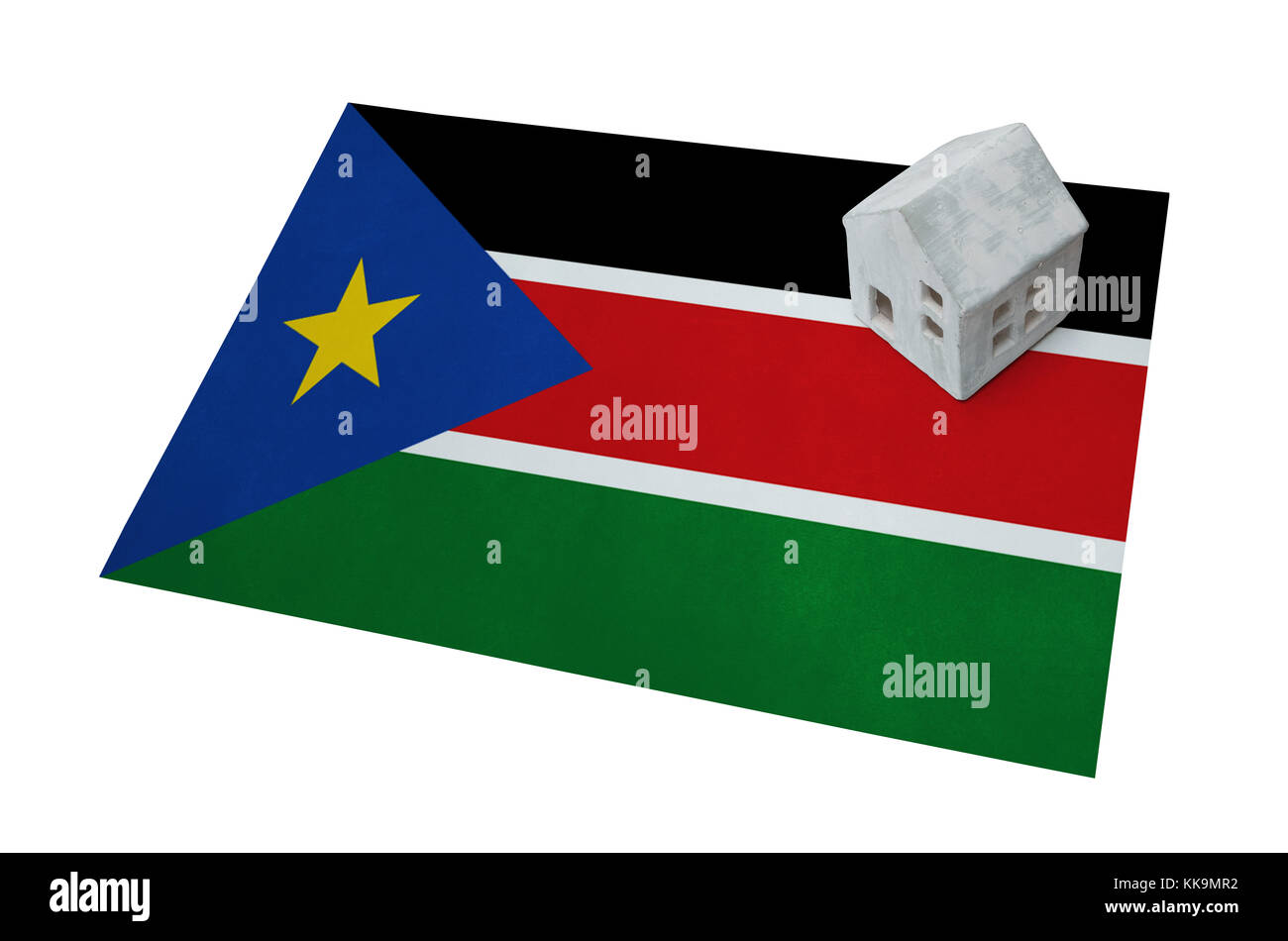 Small house on a flag - Living or migrating to South Sudan Stock Photo ... Small house on a flag - Living or migrating to South Sudan Stock Photo ...