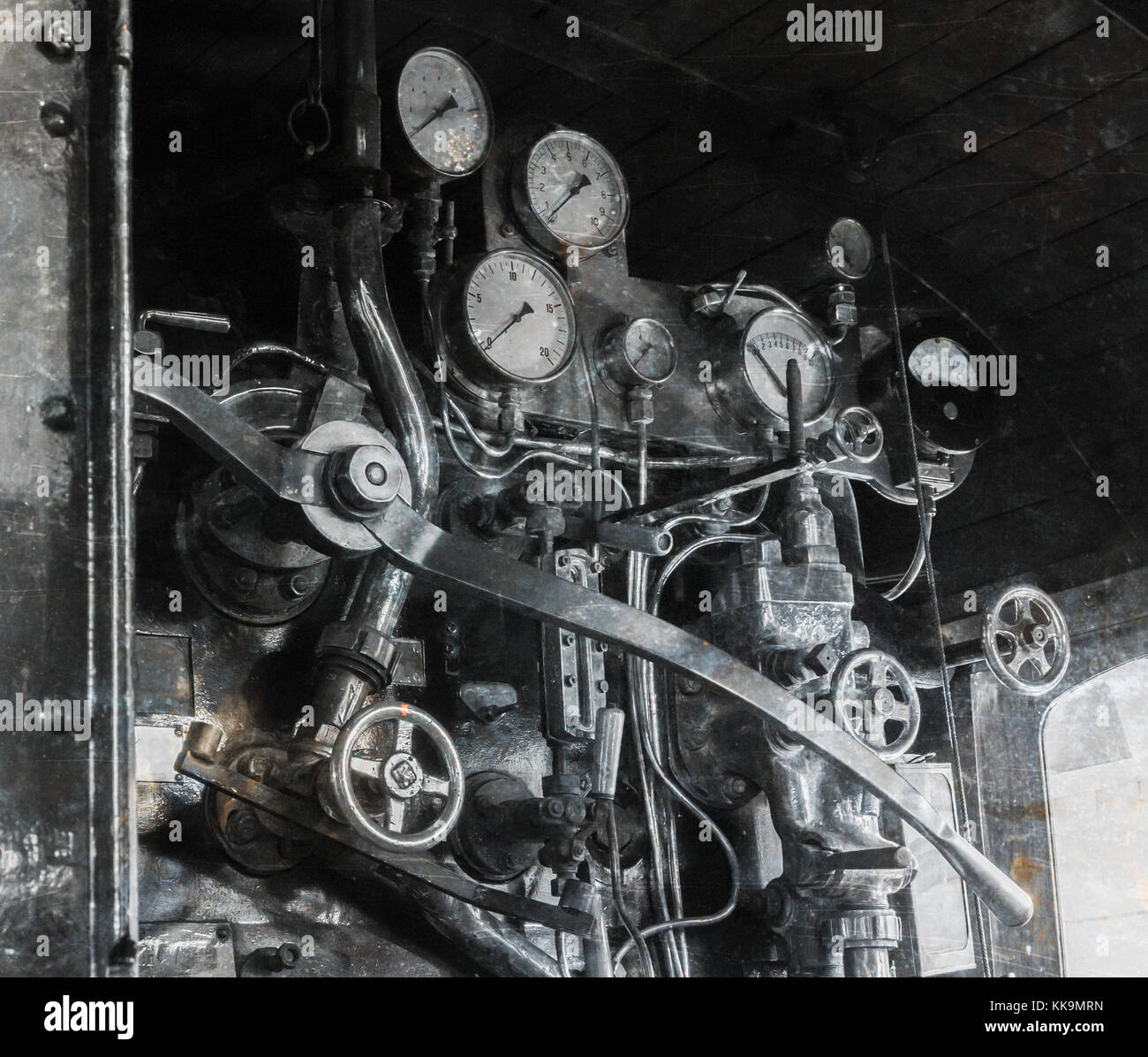 Vintage locomotive - Controling an old train - The Netherlands Stock ...