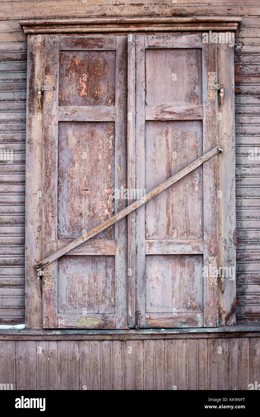 Old window with closed shutters Stock Photo - Alamy