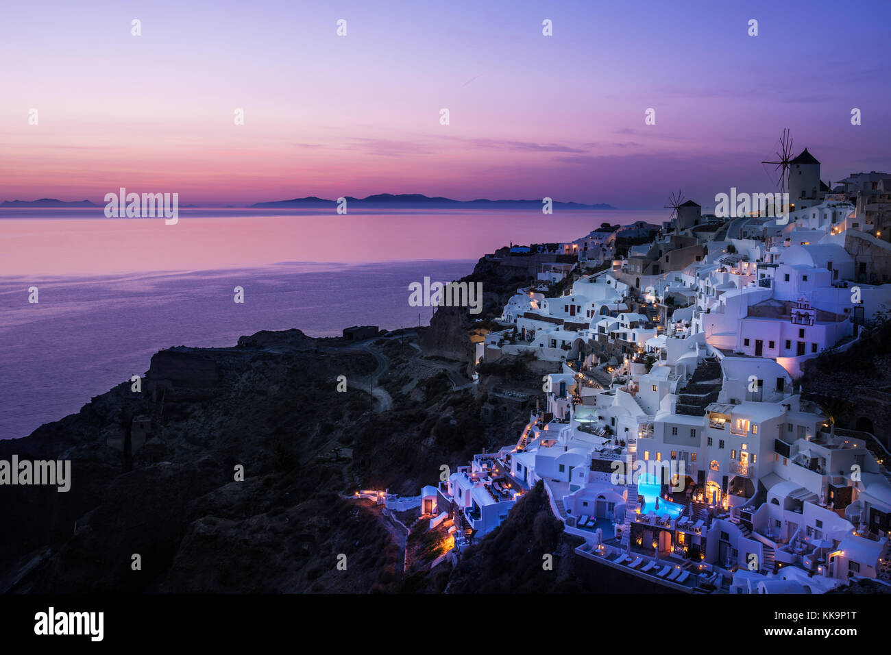 Greece At Night Wallpaper