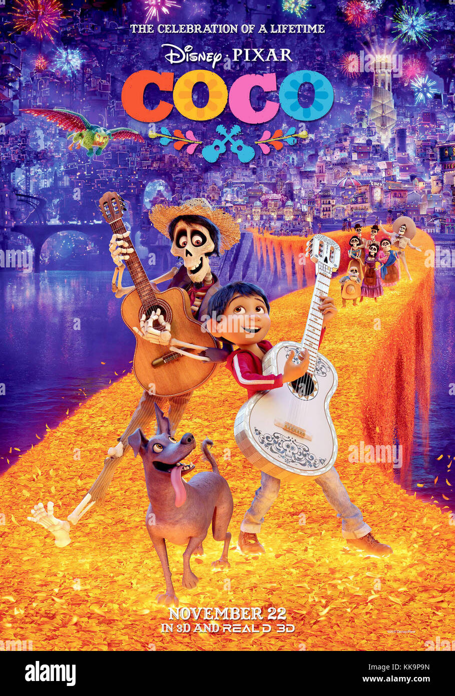COCO, US poster, from left, Hector (voice: Gael Garcia Bernal), Dante ...