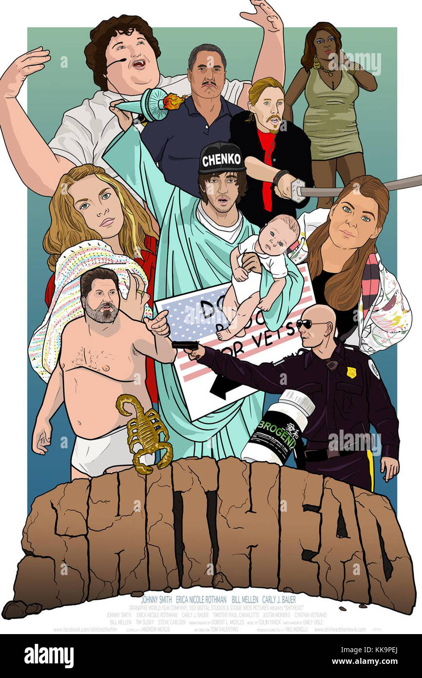 SHITHEAD, US poster, Timothy Day Slisky (left, beard), Timothy ...