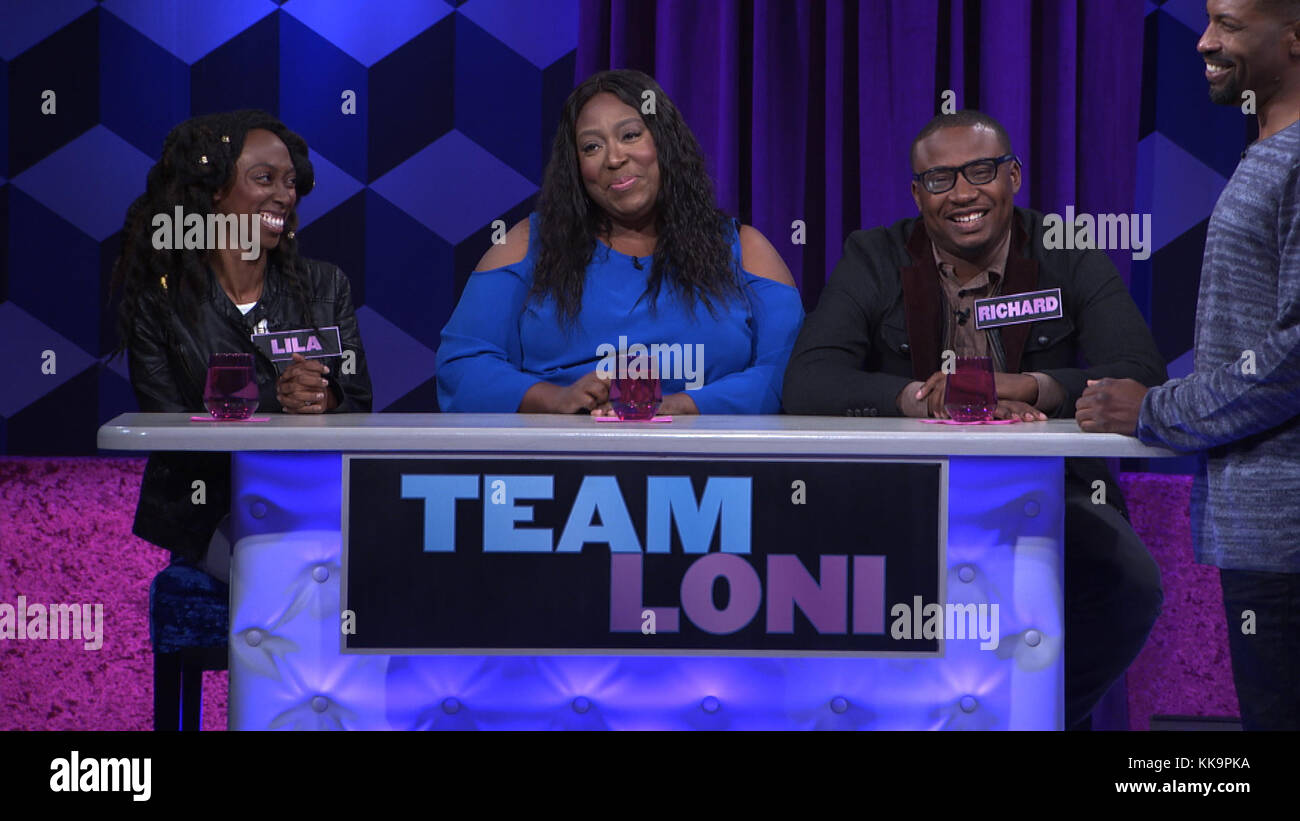FACE VALUE, (from left): Lila, Loni Love, Richard, host Deon Cole ...