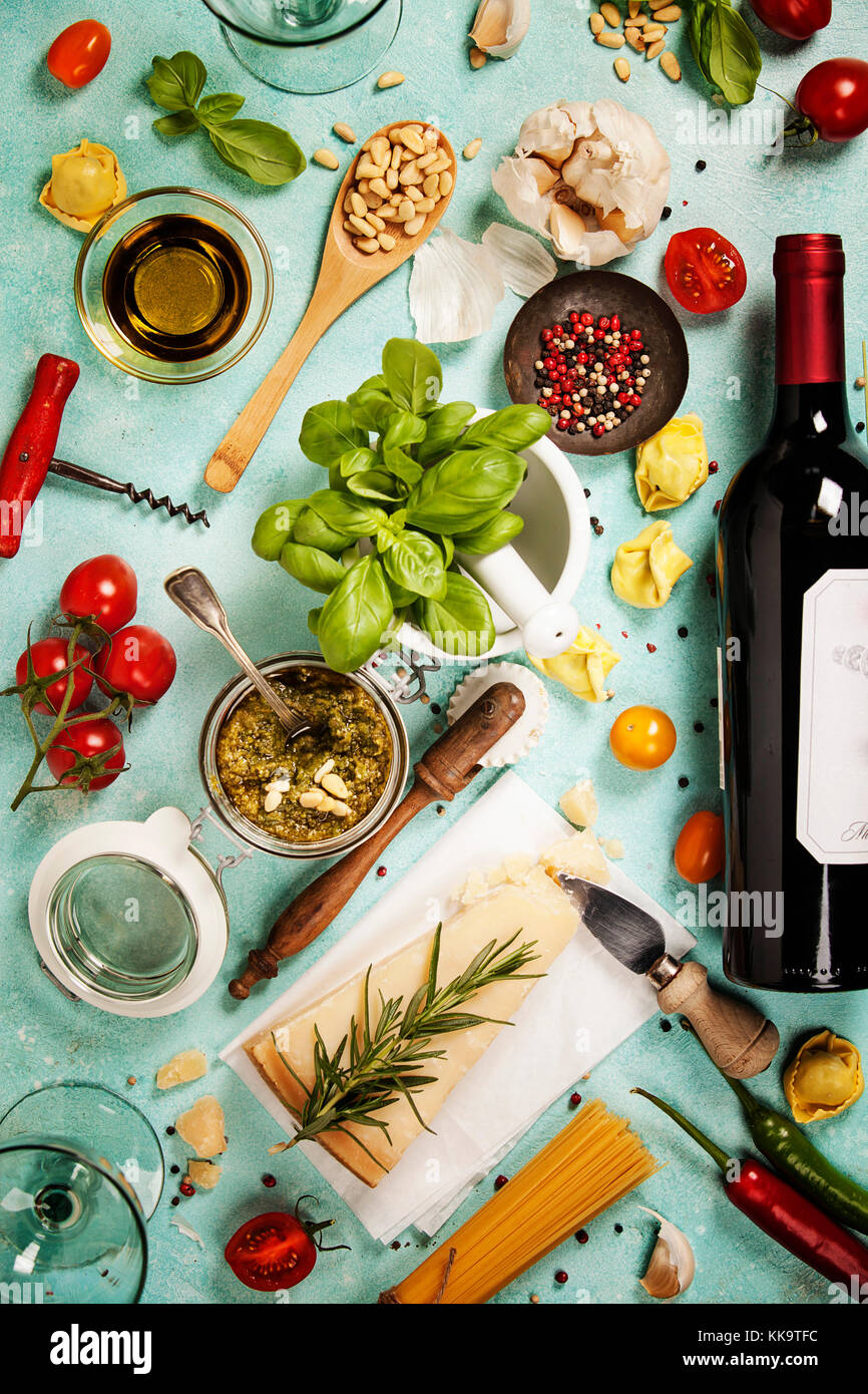 italian food background, healthy food concept or ingredients for ...