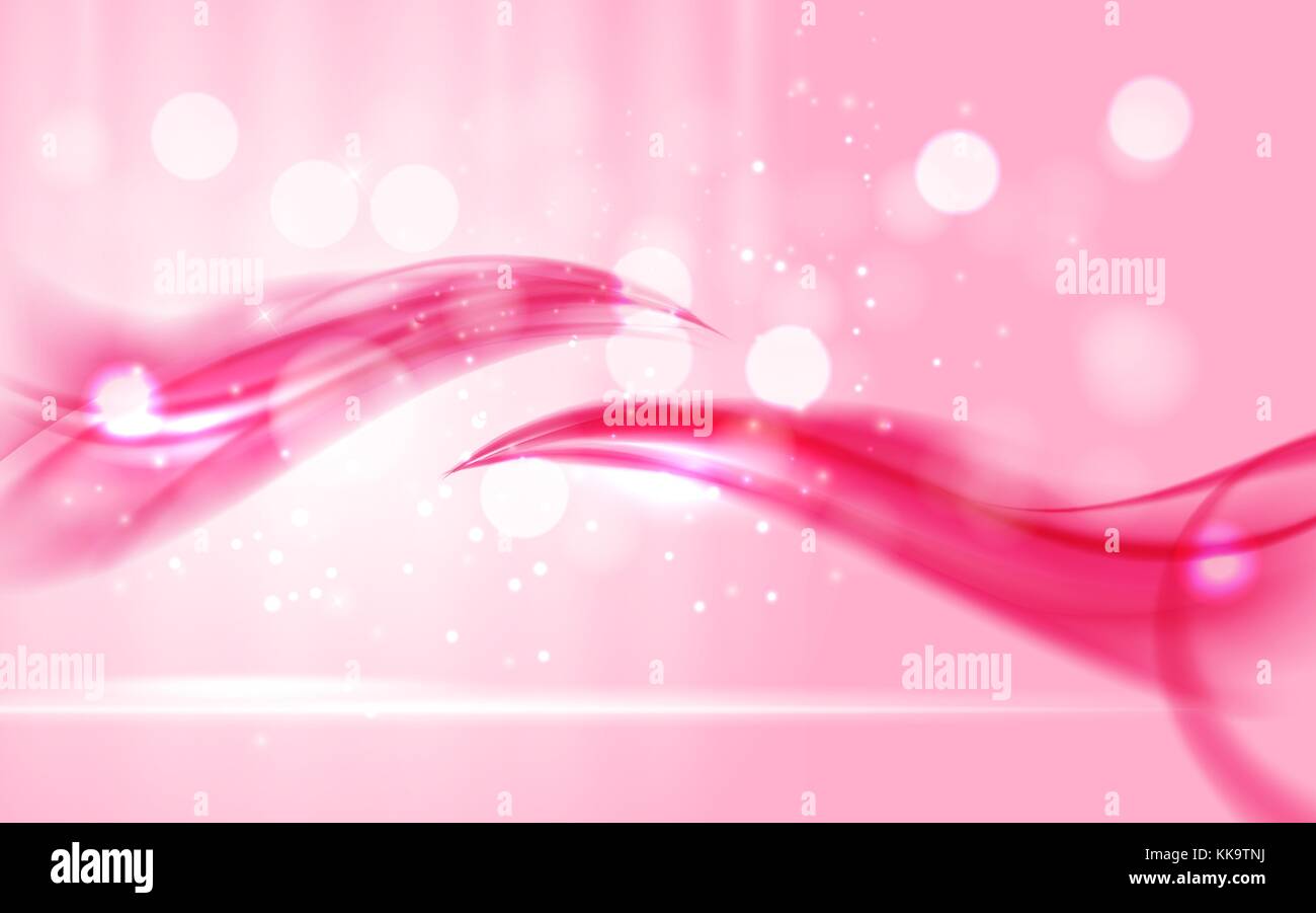 Abstract Pink Wave on Background. Vector Illustration Stock Vector ...