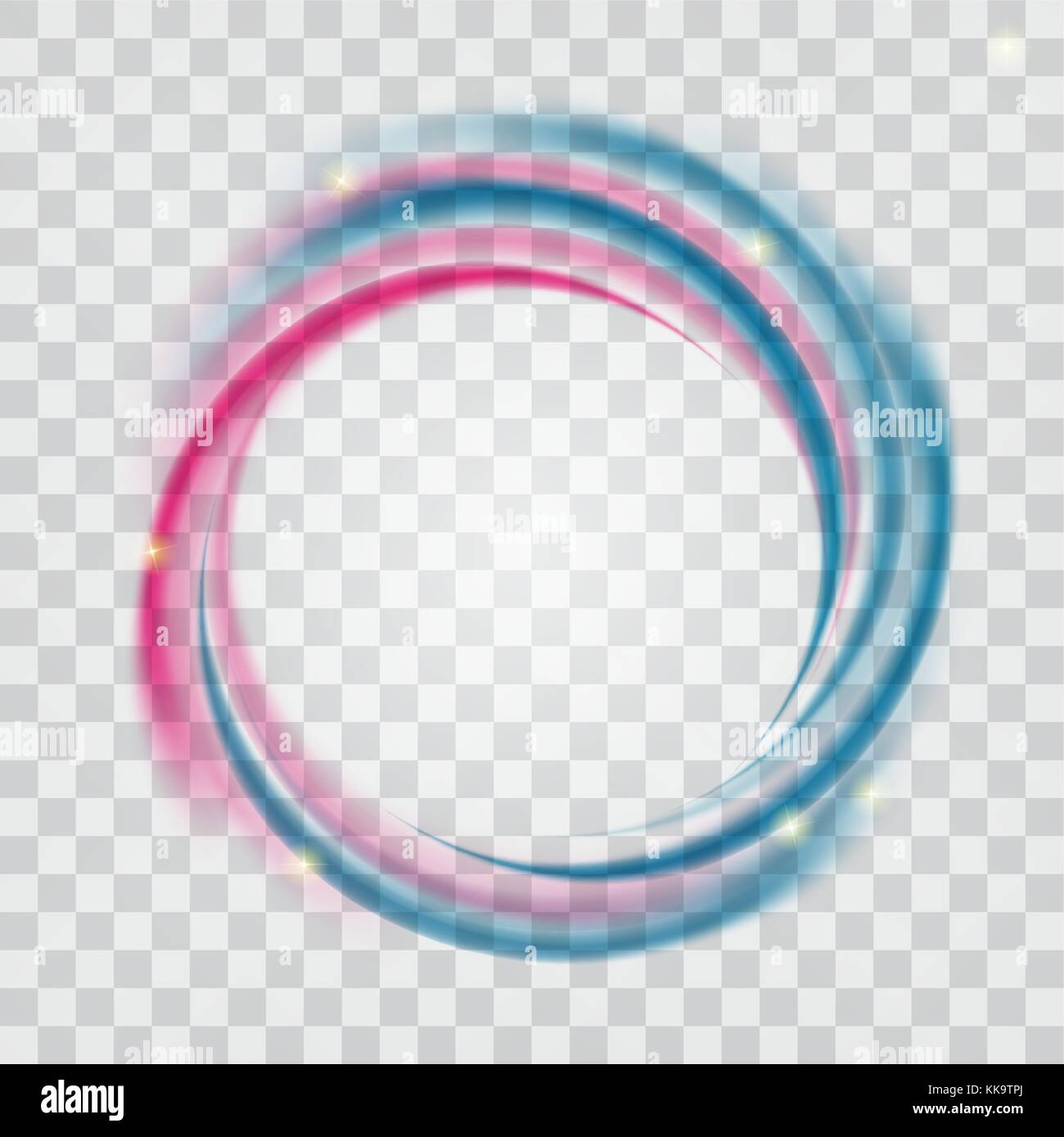 Abstract Blue and Pink Wave on transparent Background. Vector ...