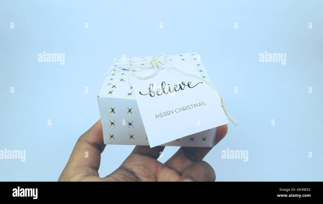 Giving Square Gift Box Best Photo for Background images Stock Photo - Alamy