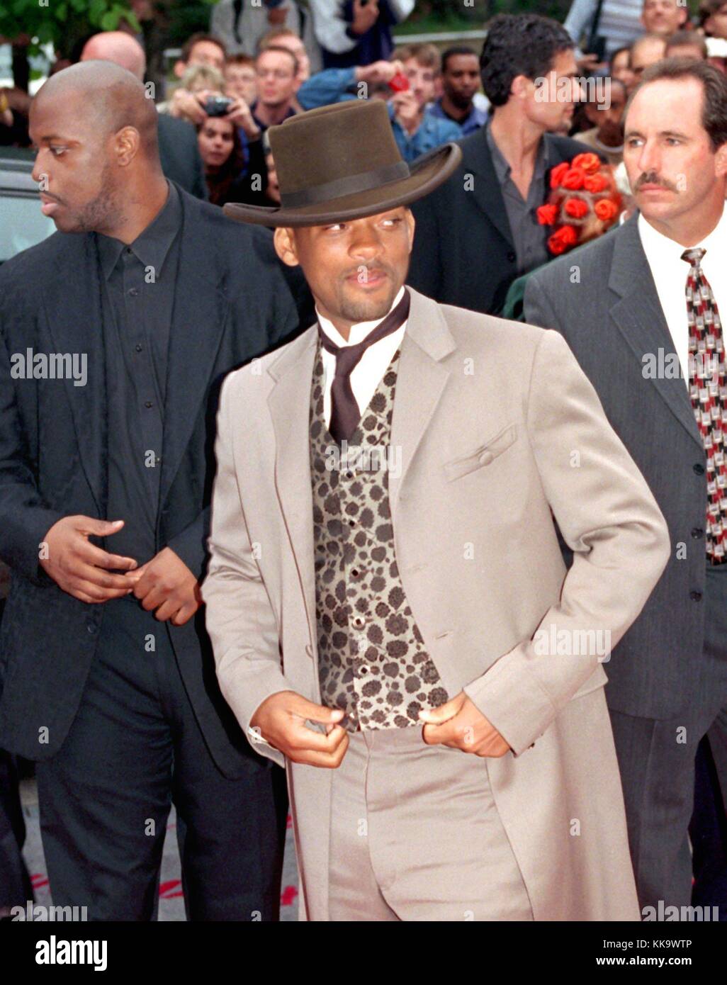 American actor Will Smith wearing a stetson on 22 July 1999 in Hamburg ...