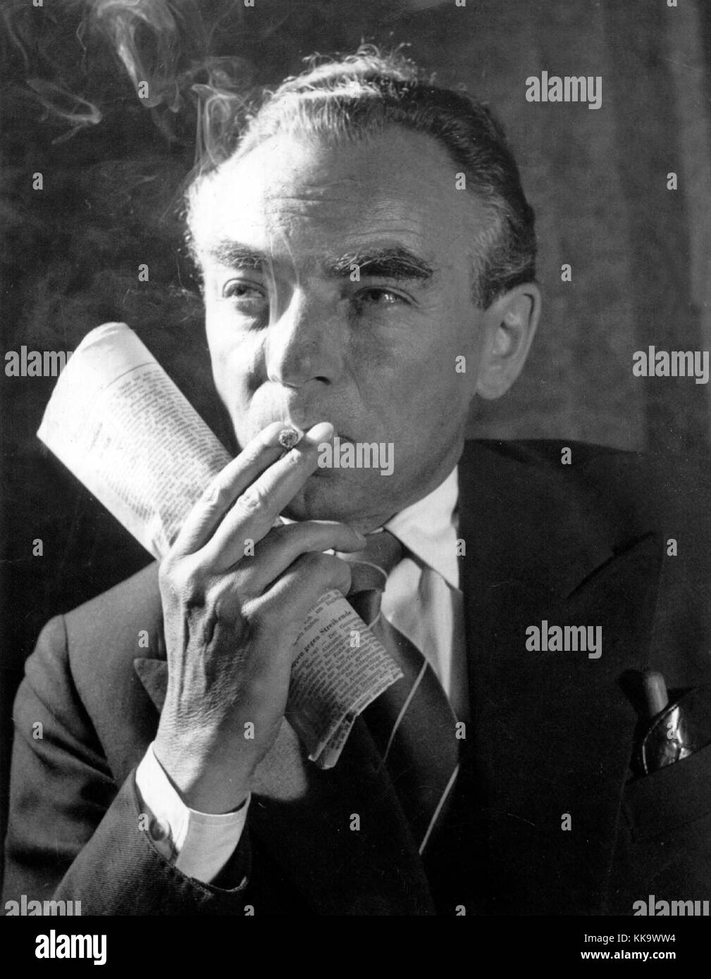 Photography of the German author Erich Kaestner. (1899-1974) It was ...