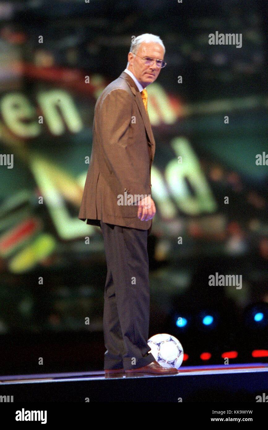 The football player of the Century, Franz Beckenbauer, during a ARD ...