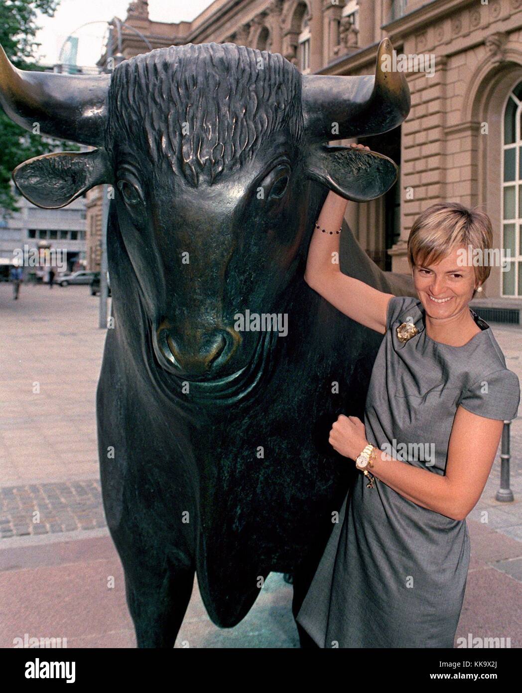Gloria von Thurn und Taxis takes the bull by the horns and poses at the ...