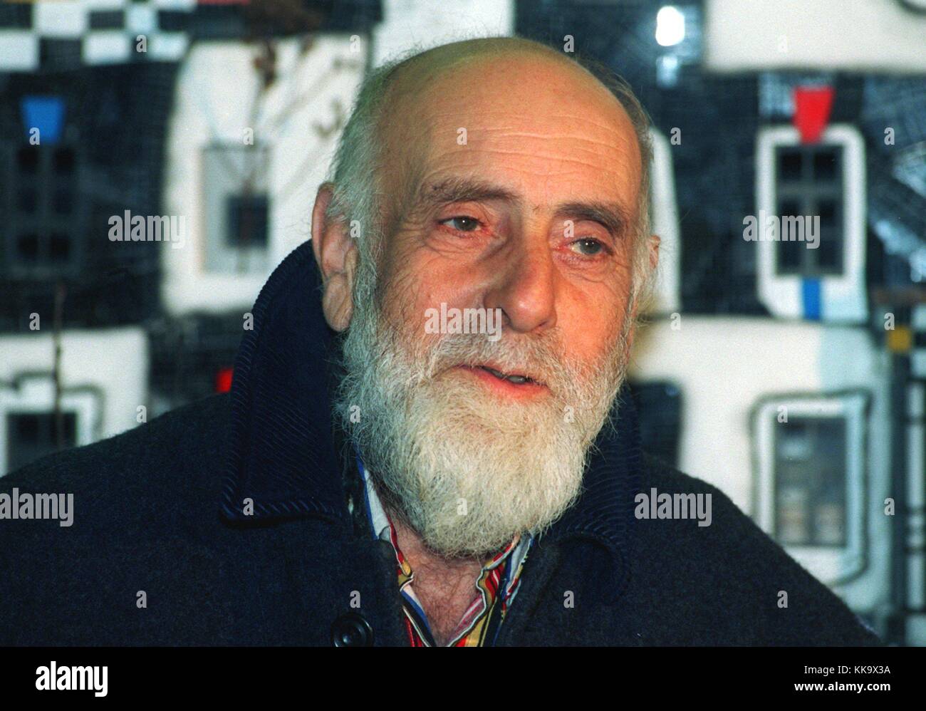 Portrait of Austrian painter, architect and ecologist Friedensreich ...