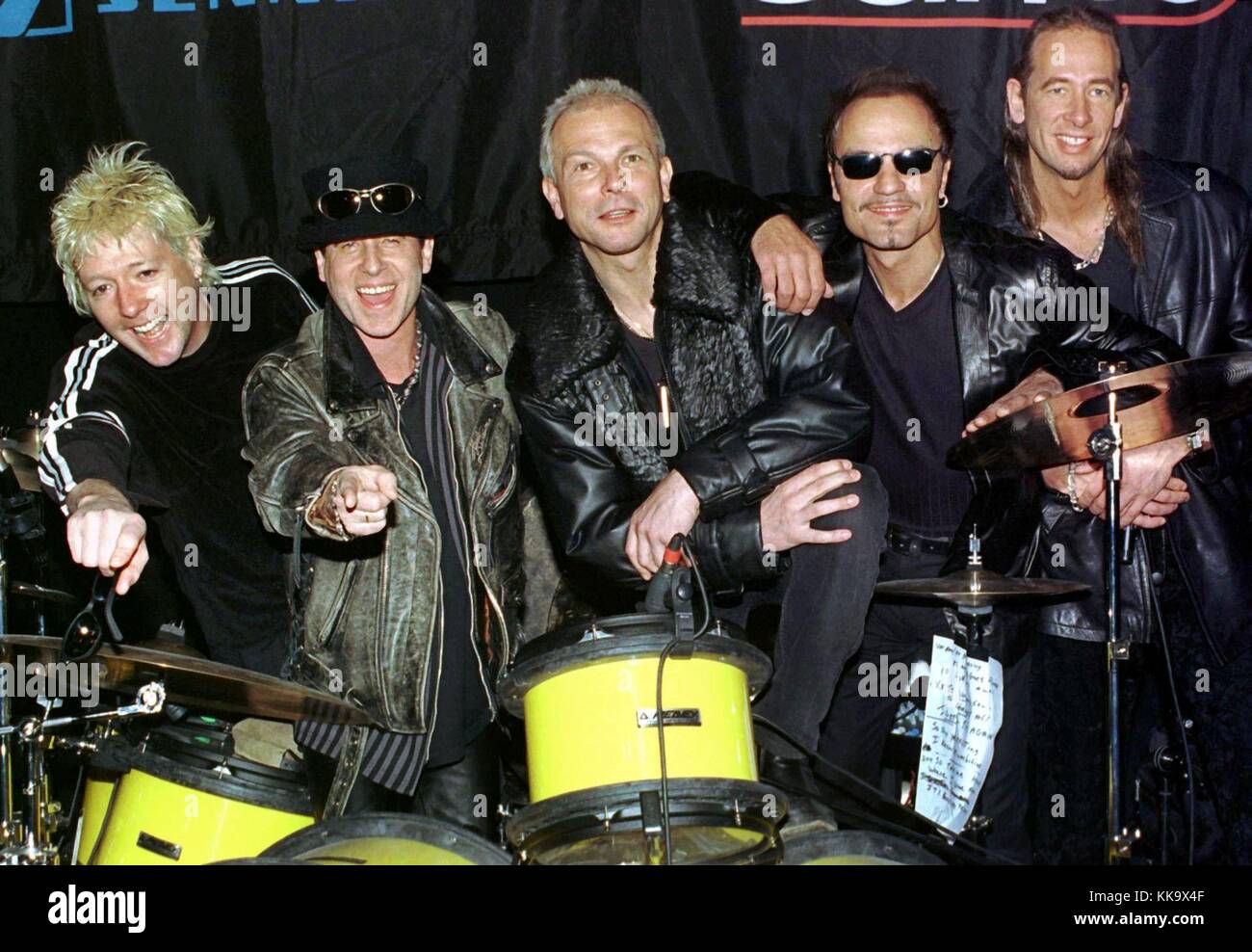 The rock band Scorpions poses in a recording studio in Hanover, James ...
