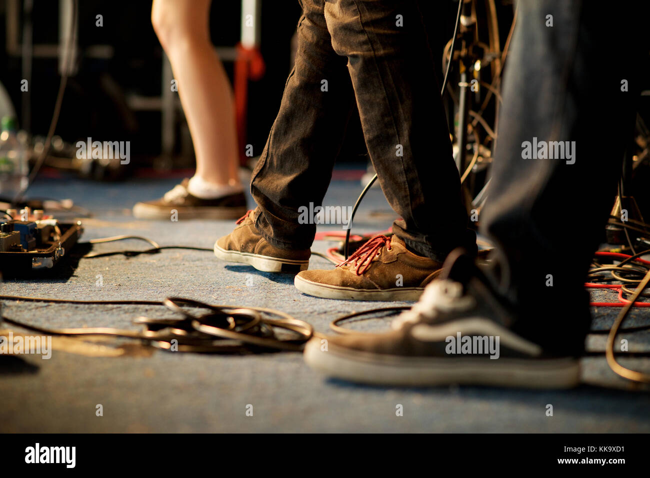 The feet of performers on stage - abstract Stock Photo - Alamy