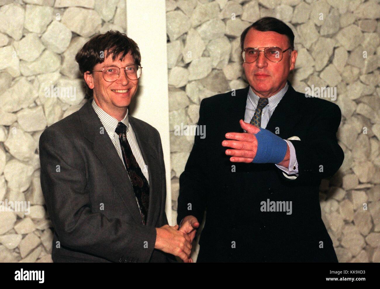 Bill Gates, on the left, president of world's largest software ...