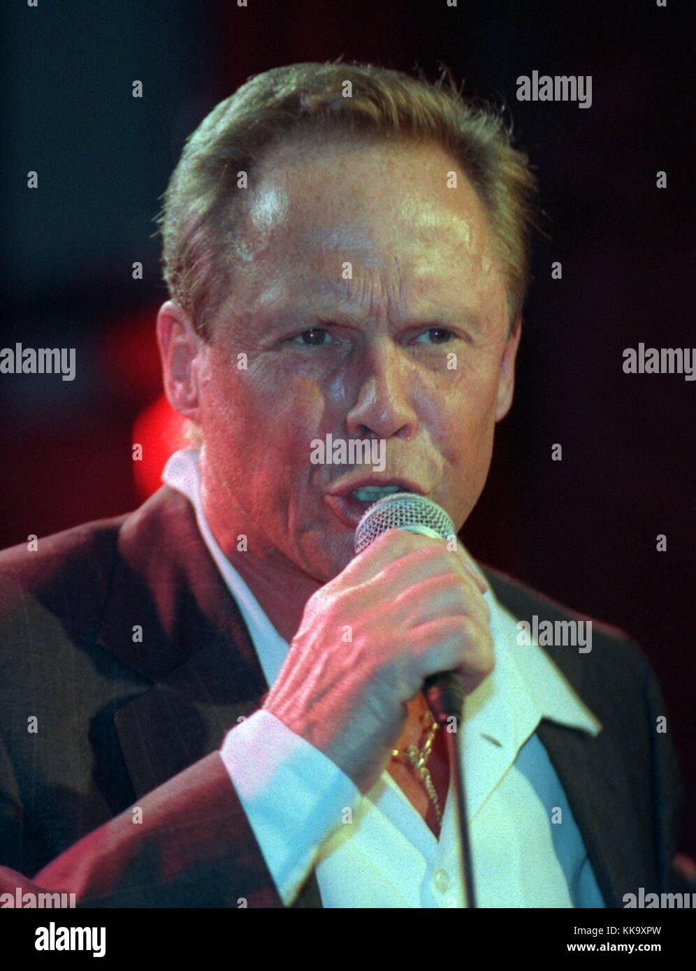 Peter Kraus, German rock singer and actor, performs on stage at Munich ...