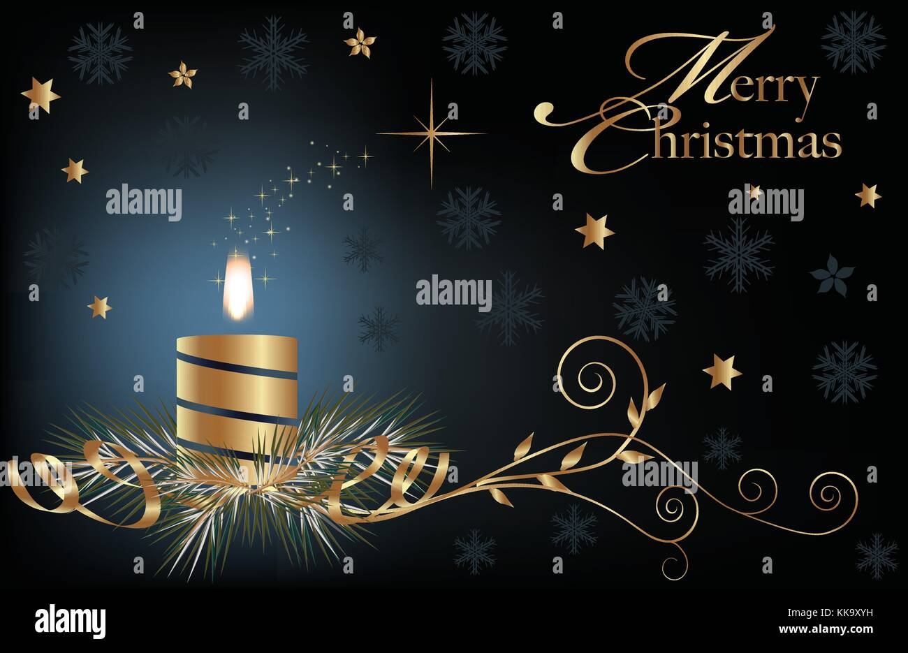 Light Christmas background with burning candles Stock Vector Image ...