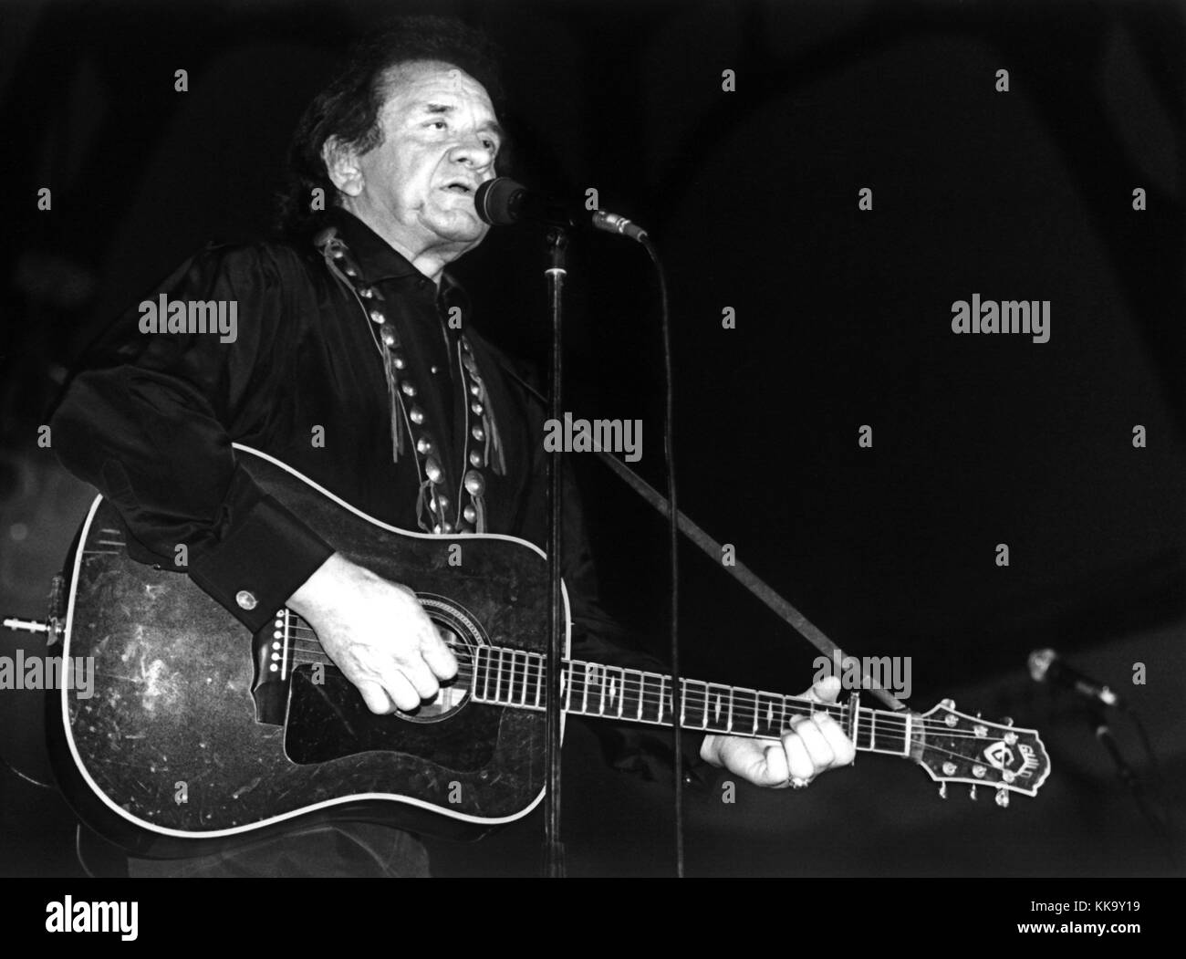Country legend Johnny Cash (1932-2003) during a performance at ...