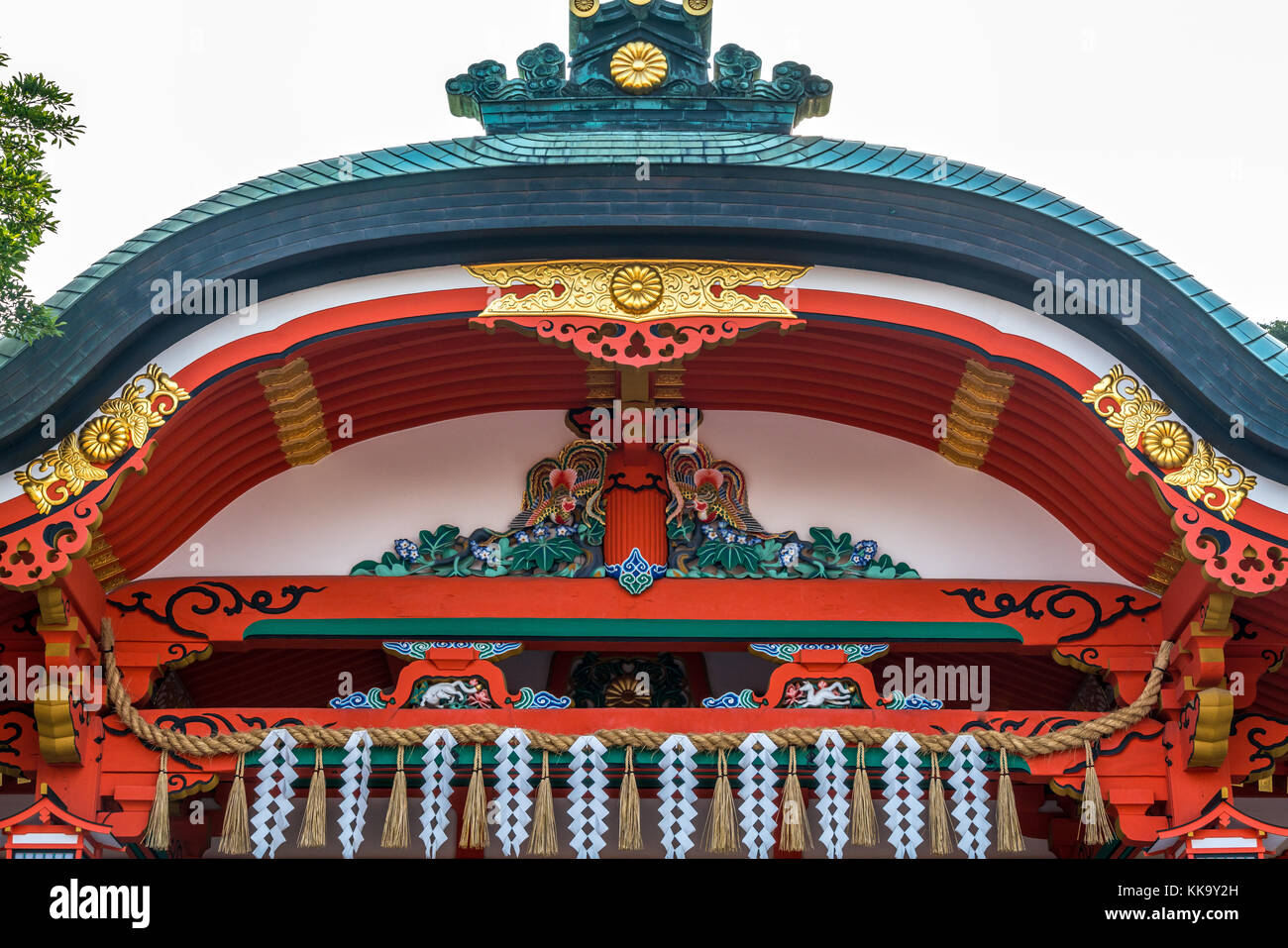 Fushimi Inari Taisha Shinto shrine, Front view decoration (Oigata ...