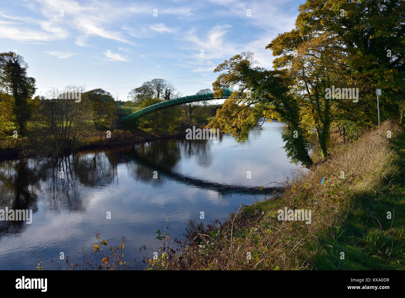 The pipe bridge at Piercebridge, County Durham, northern England Stock ...