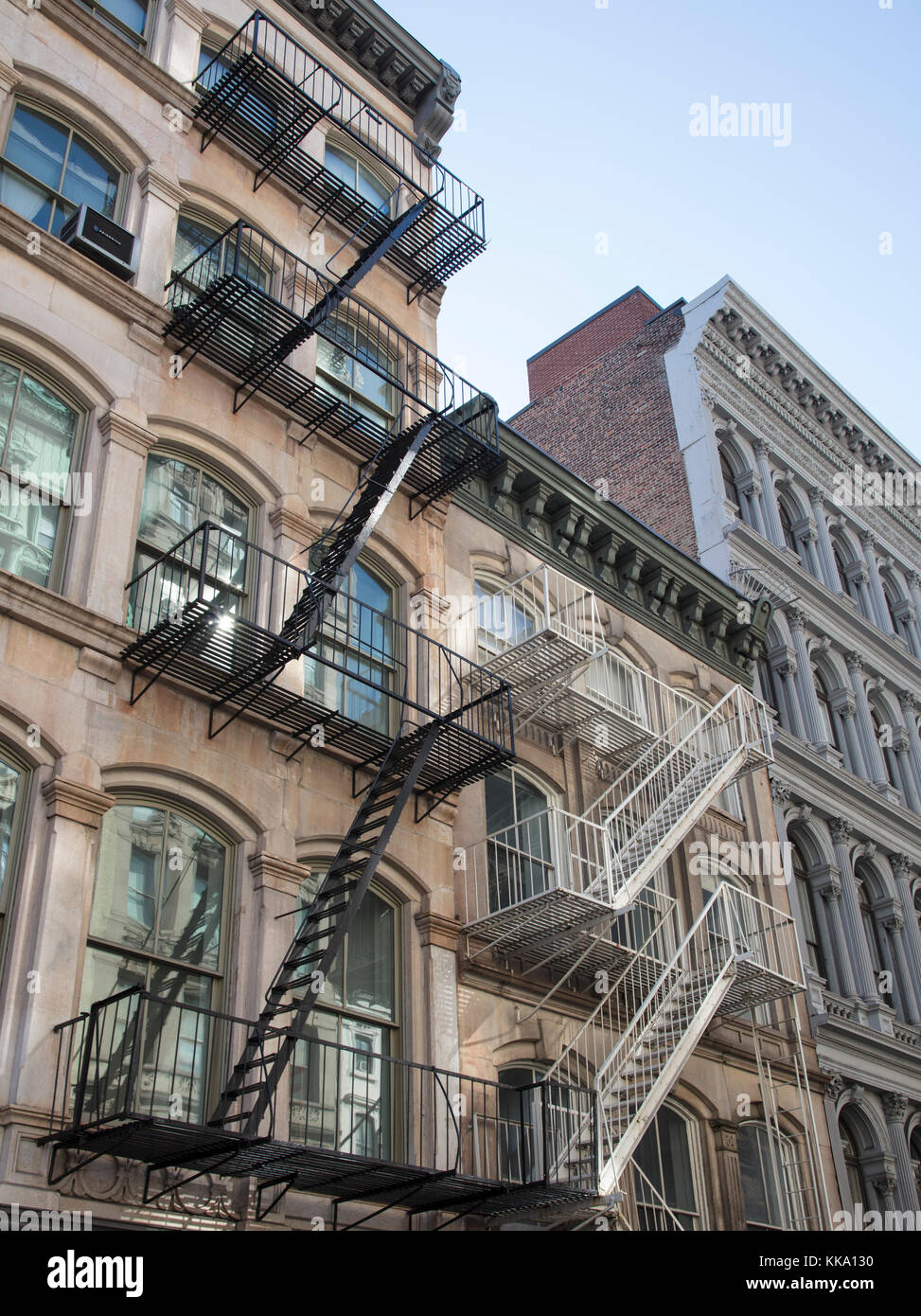 Fire escape on New York City Building Stock Photo - Alamy