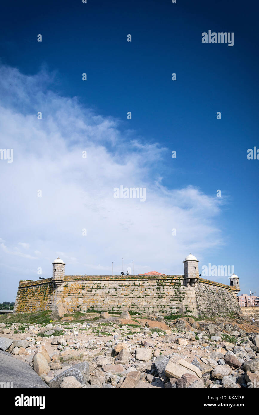castelo do queijo coast fort landmark in foz beach area of porto ...
