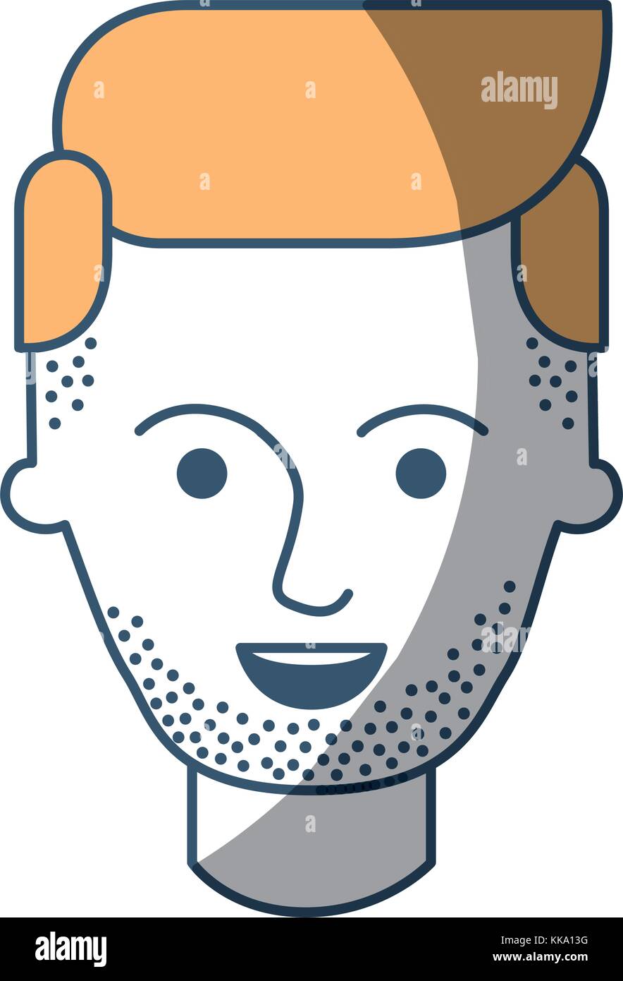 Handsome man side face beautiful Stock Vector Images - Alamy