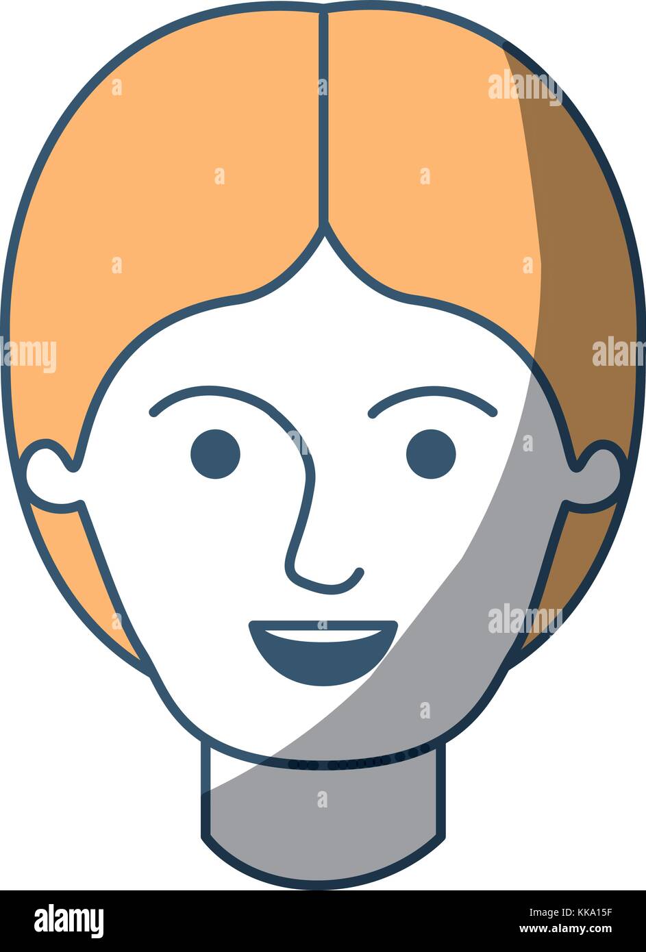 Middle part hair Stock Vector Images - Alamy