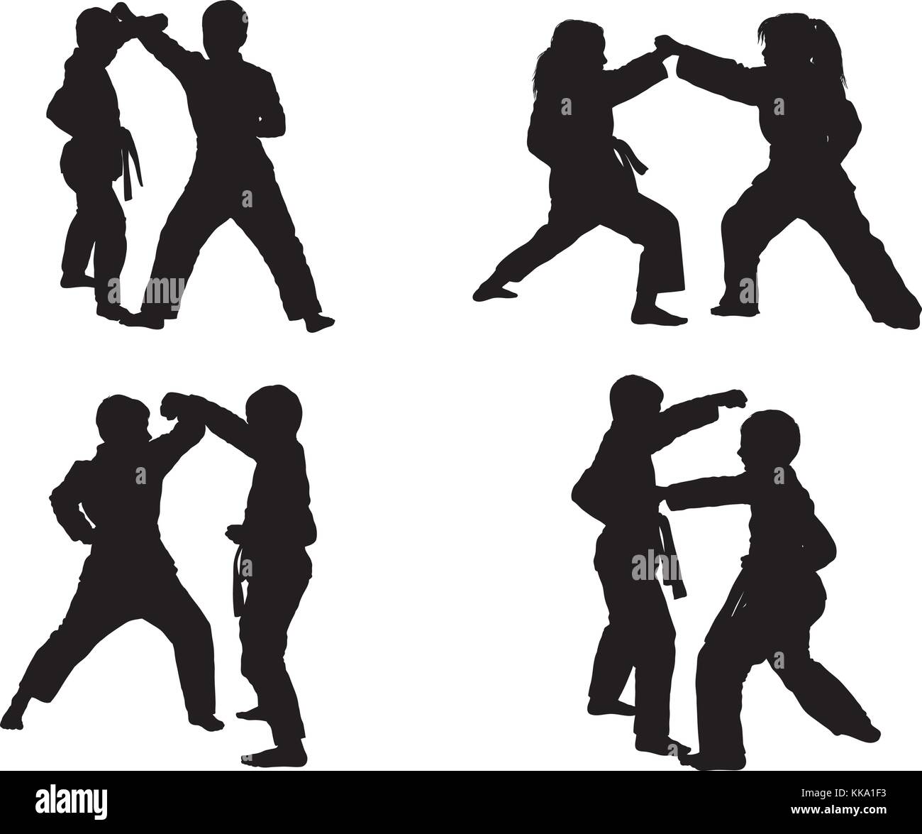 Karate fight vector hi-res stock photography and images - Alamy