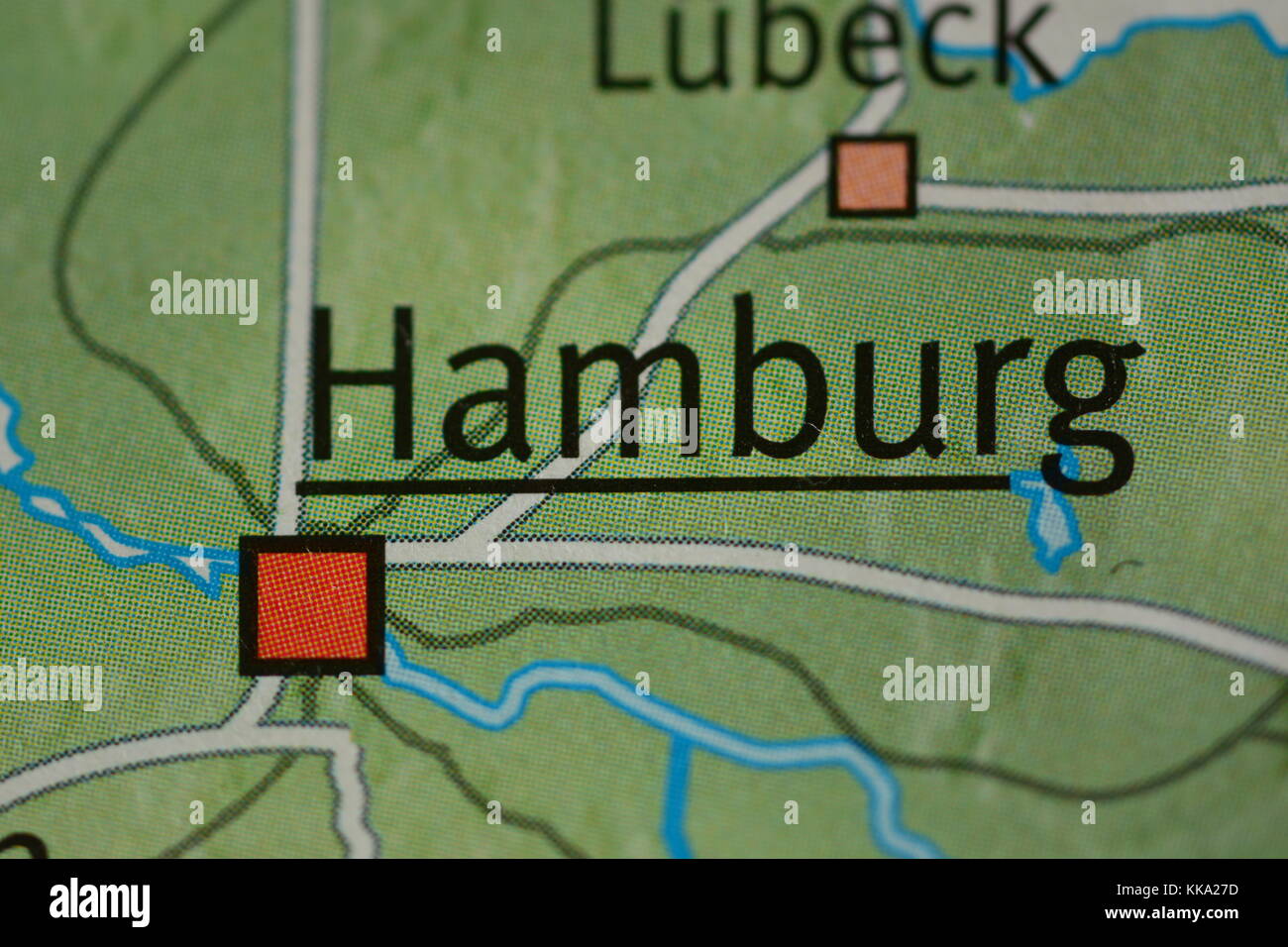City Name On A Map Stock Photo Alamy
