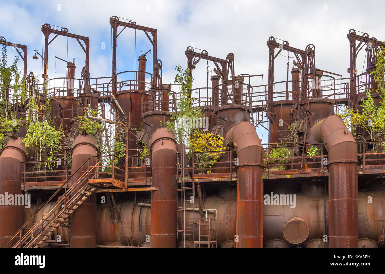 weathered rusty industrial scenery with old corroded objects Stock ...