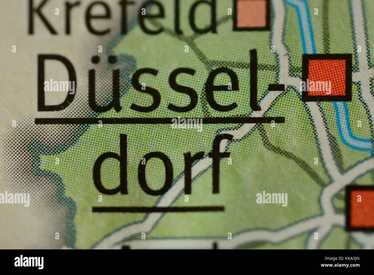 Dusseldorf city map hi-res stock photography and images - Alamy