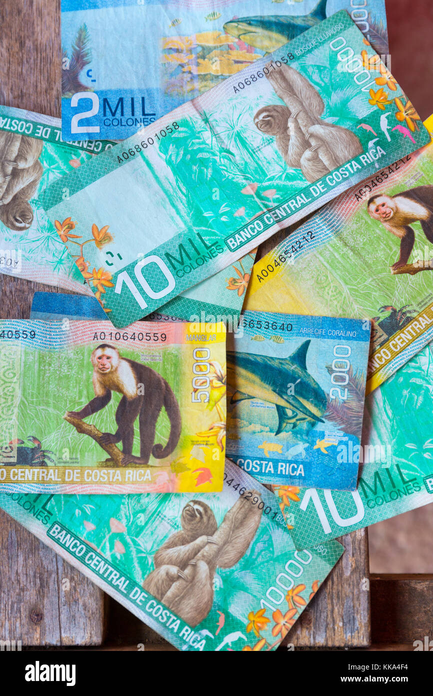 Banknote of Costa Rica, Central America, America Stock Photo - Alamy