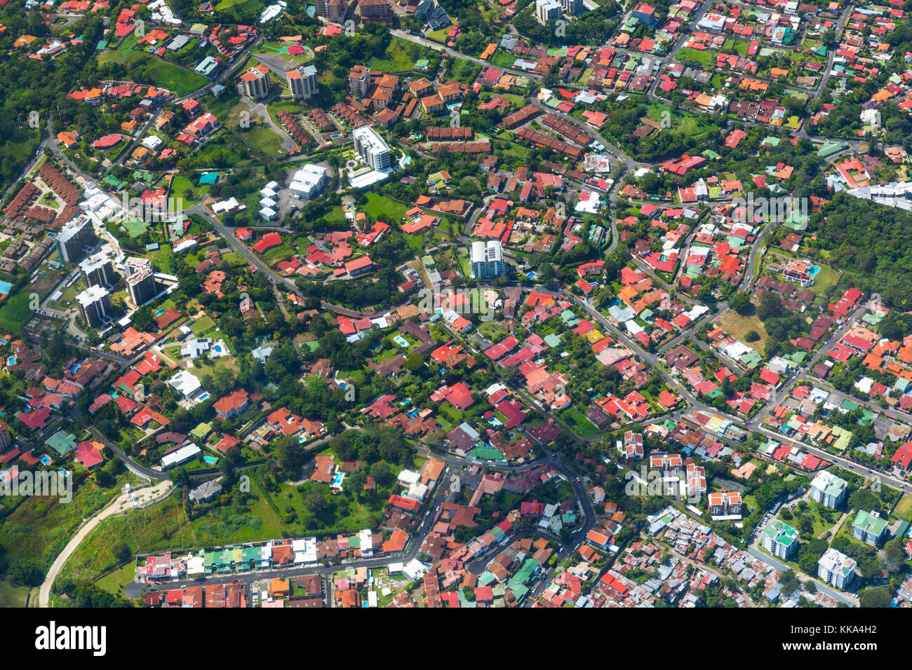 Aerial view, San Jose, Costa Rica, Central America, America Stock Photo ...
